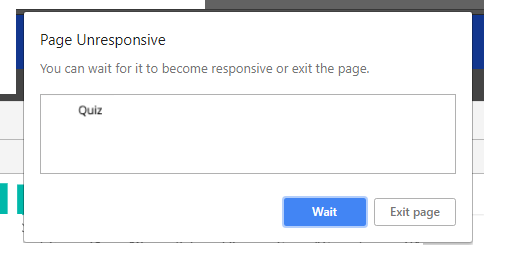Page unresponsive and images not loading